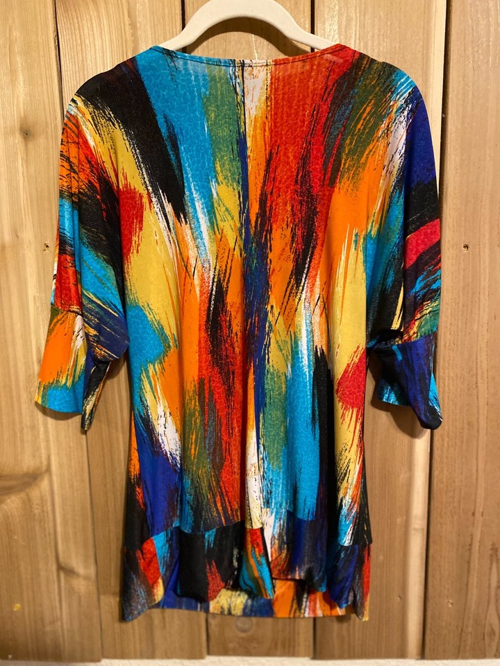 Jason maxwell multicolor Stiped Silver metallic Sparkle Size M NWOT | eBay