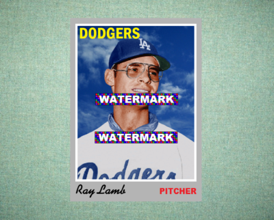 Ray Lamb Los Angeles Dodgers 1970 Style Custom Baseball Art Card | eBay