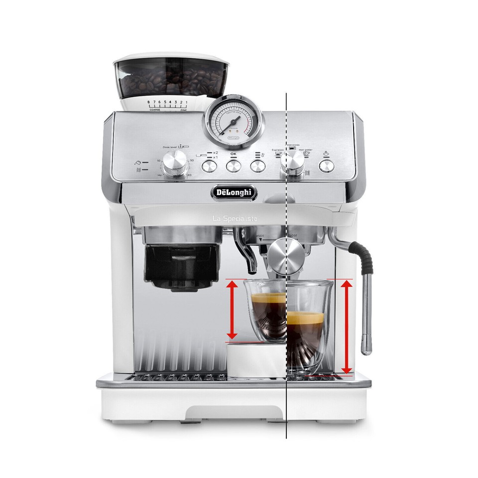 De'Longhi La Specialista Arte Compact Manual Bean to Cup Coffee Machine ...