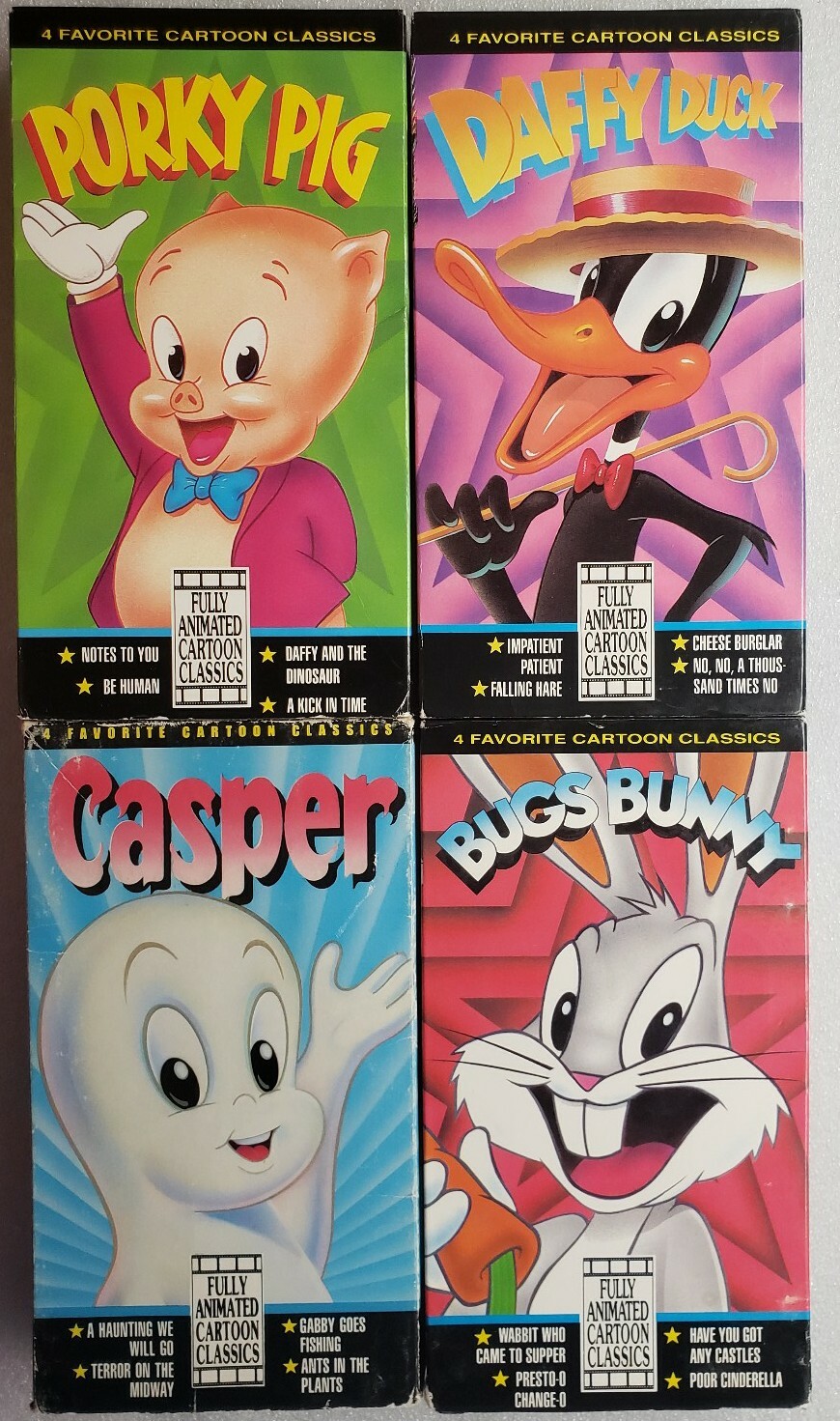4 Favorite Cartoon Classics VHS Lot Bugs | Grelly USA
