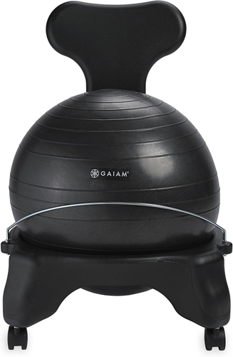 Gaiam Classic Balance Ball Chair – Ergonomic Stability Chair for Desk ...