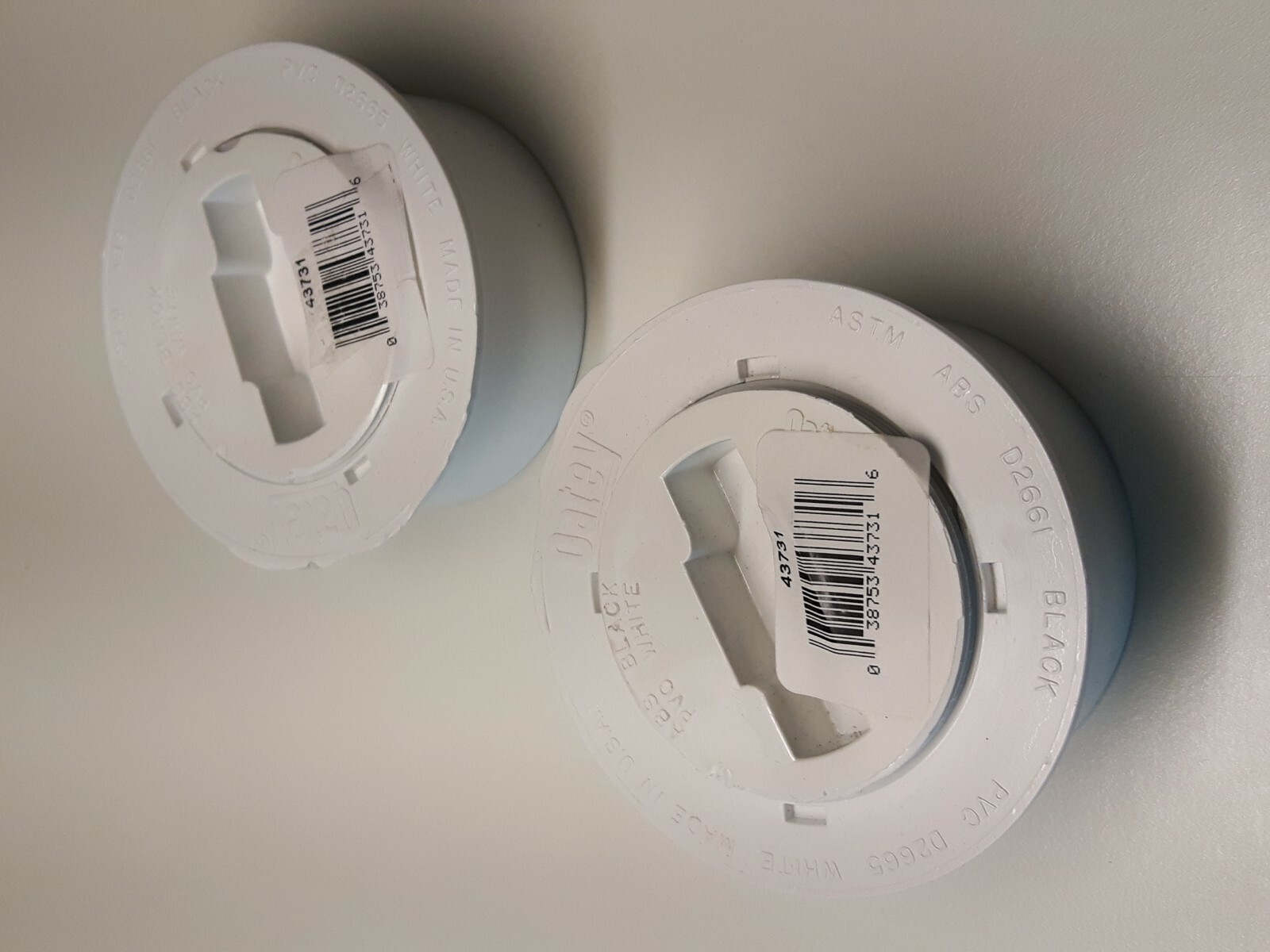 2 OATEY 43731 PVC SNAP-IN DRAIN CLEANOUT ASSEMBLIES 3 INCH MADE IN THE ...