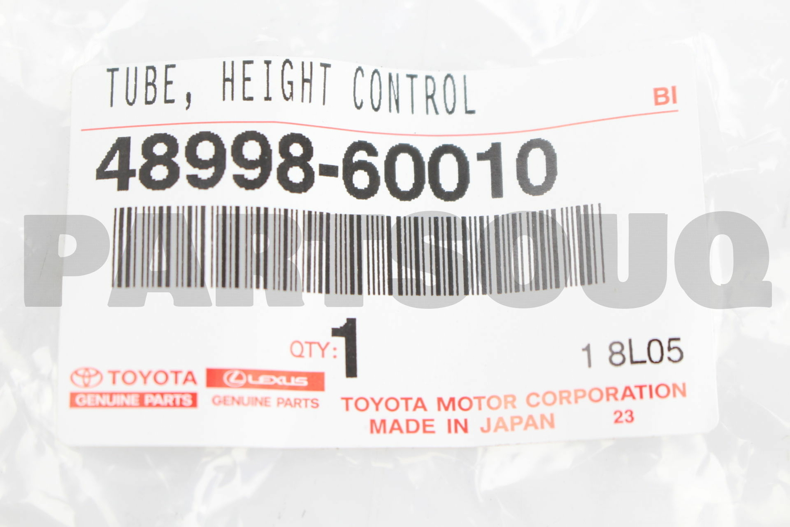 4899860010 Genuine Toyota TUBE, HEIGHT CONTROL, REAR NO.5 48998-60010 ...