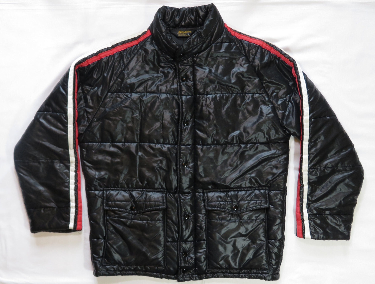 Swingster Vintage Auto Racing Jacket 1970's Cafe Auto… - Gem