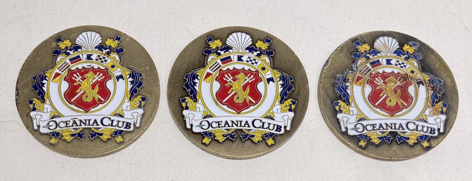 Oceania Cruise Line Oceania Club Crest Luggage Emblems - Lot of 3 | eBay