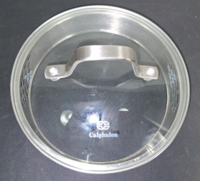 Calphalon Steamer Lid Stainless Steel Glass Replacement 6 3/8" Inside 7 ...