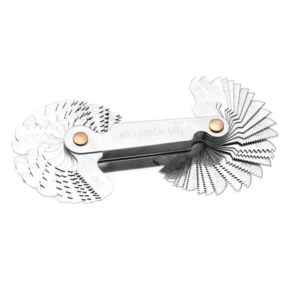 2 Pack Thread Pitch Gauge Screw Pitch Cutting Gauge Caliper Gages ...