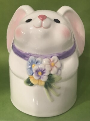 Topsy Turvy Bunny Rabbit Ceramic Mug Dual Purpose Decorative/Functional ...