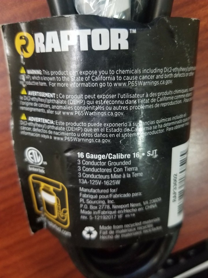 Intertek RAP33002, 6FT Power Appliance Round Cord Kit,Dishwasher ...