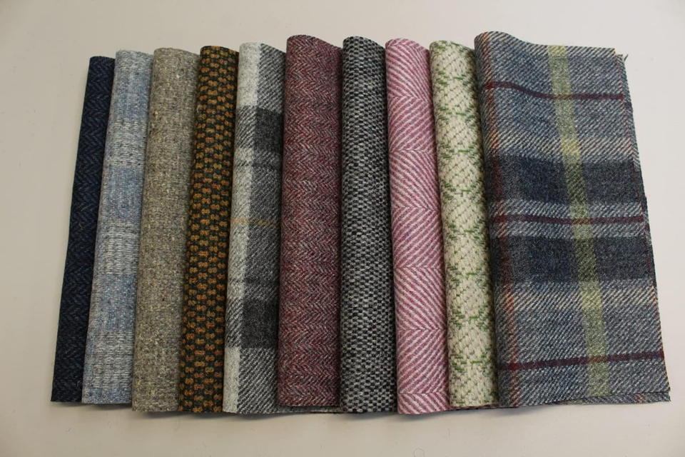 British Tweed 100% Wool Remnants Offcuts Squares Crafts 10 Pieces 9X9 ...