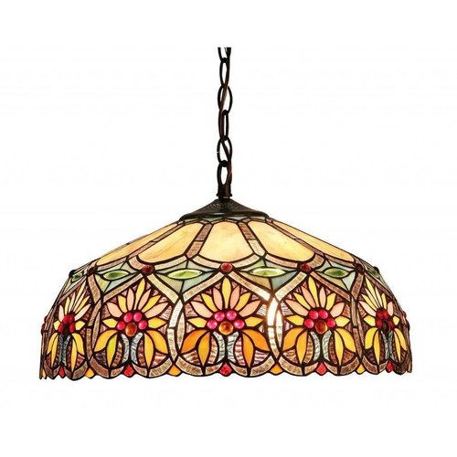 Tiffany Style Lamp Chandelier Floral Kitchen Dining Bowl Hanging ...