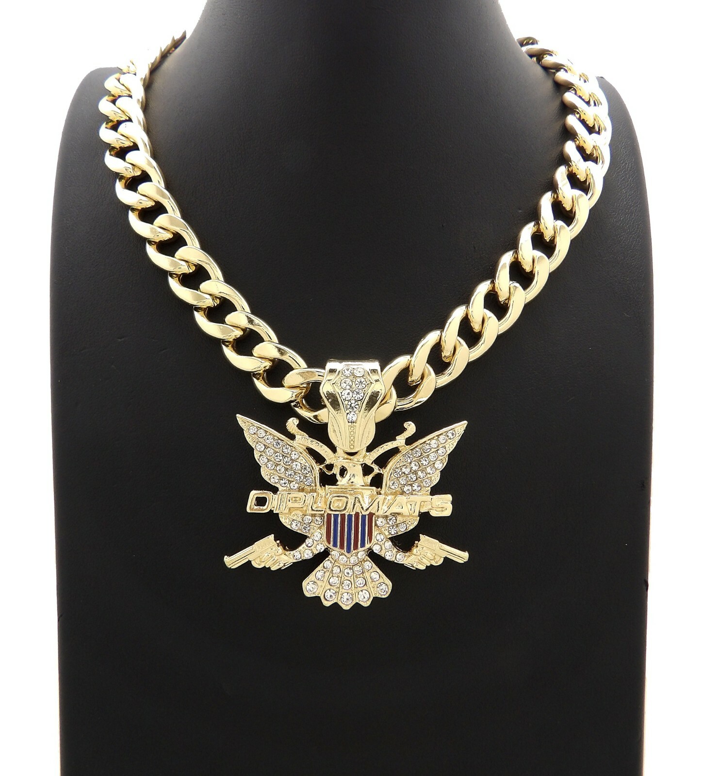 New Iced Diplomats Pendant 11mm/18",20", 24"Cuban Chain Hip Hop ...