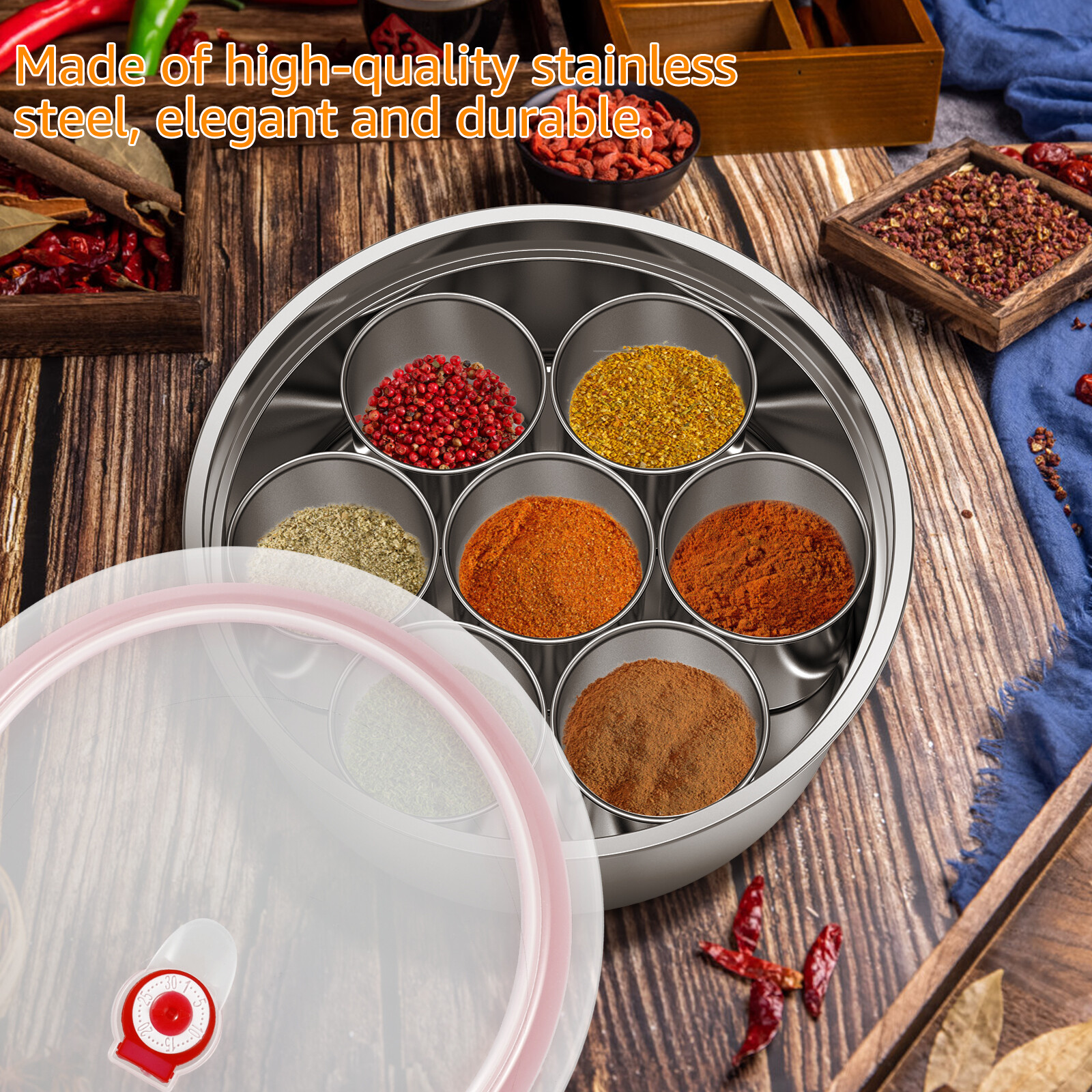 Masala Dabba Spice Box Stainless Steel Spice Containers Masala Dabba ...