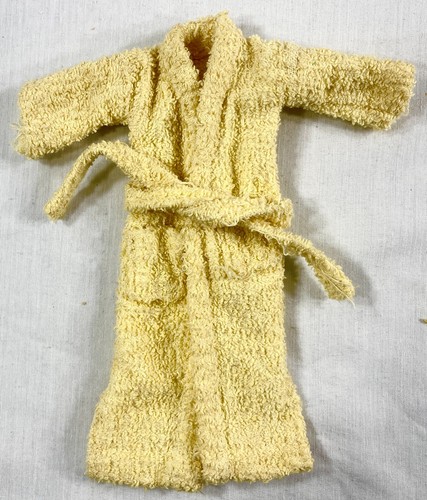 1960s Ken Doll Yellow Terrycloth Robe w/ Tie Belt Sleepwear Vintage ...