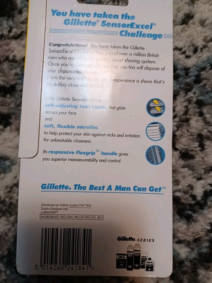 Vintage Gillette Sensor Excel Razor Handle | eBay