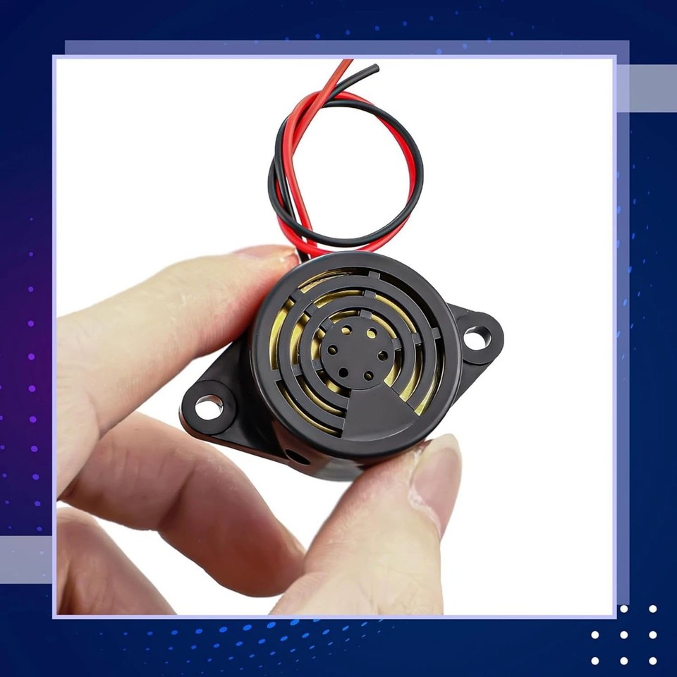 8 Pcs DC 3-24V Piezo Buzzer 95dB Active Electronic Alarm Sounder ...