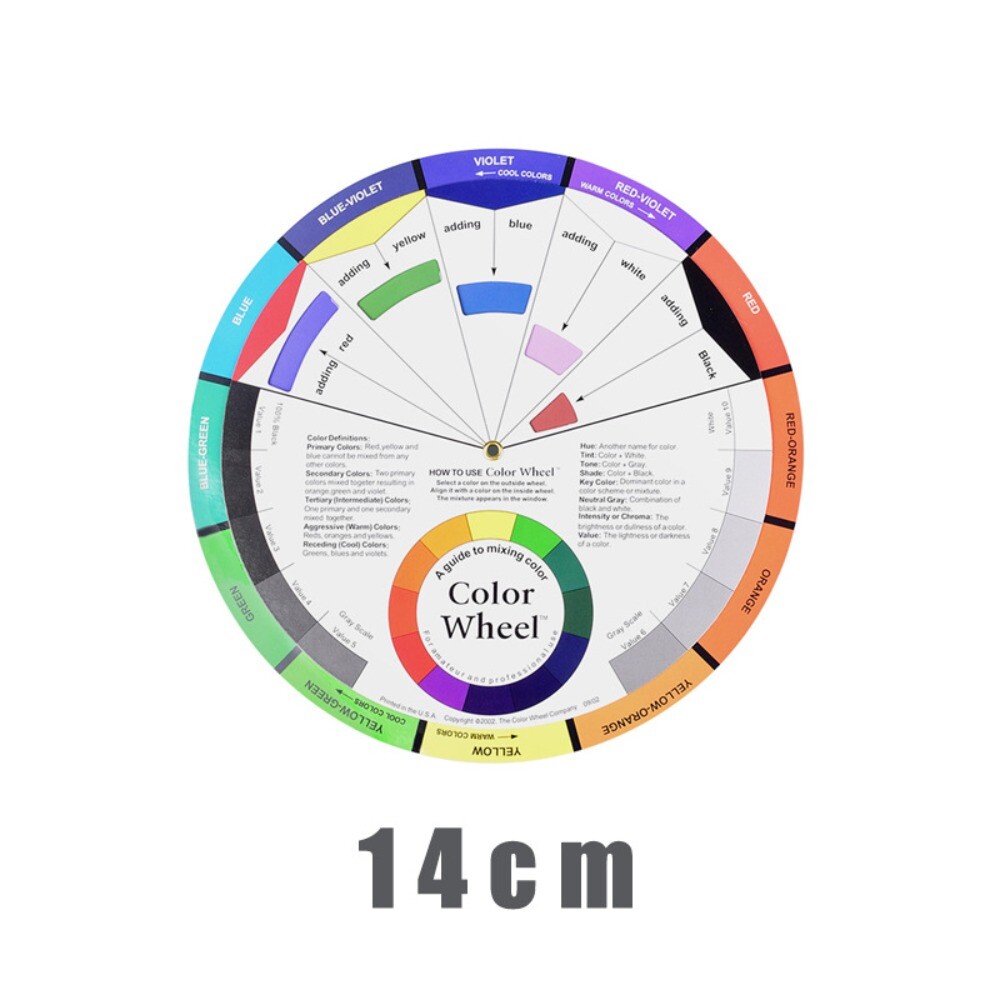 Color Color Wheel Card 14cm Chromatic Circle Paper Card Basic Color ...