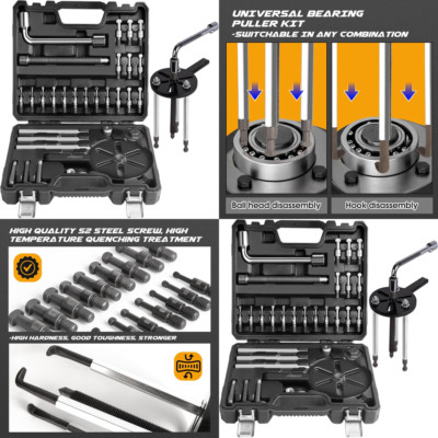 35PC Car Blind Bearing Puller Extractor Kit Removal Tool Ball Bearings ...