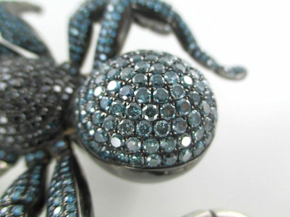 DIAMOND TARANTULA SPIDER PENDANT CUSTOM MADE DAMON DASH BLUE & BLACK ...
