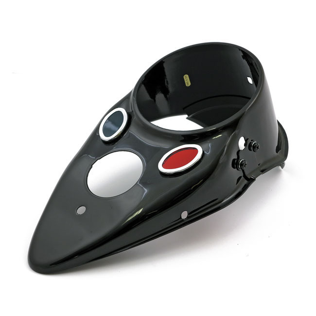 Dash Cover Tacho Abdeckung Cateye Schwarz, für Harley - Davidson 36-46 ...