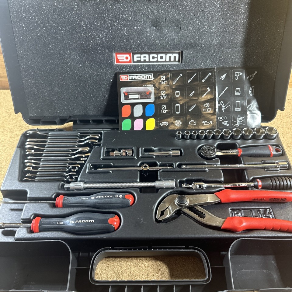 FACOM R.440AEP - 32pc. 1/4" Metric 6 Point Socket & Wrench Tool Set NEW ...