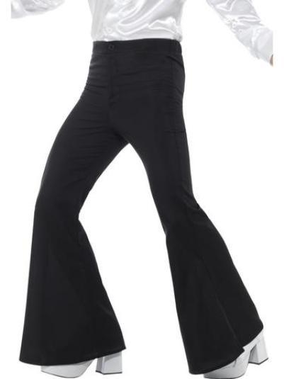 MENS 60S 70S DISCO DANCE FEVER FLARED BELL BOTTOM COSTUME PANTS ...