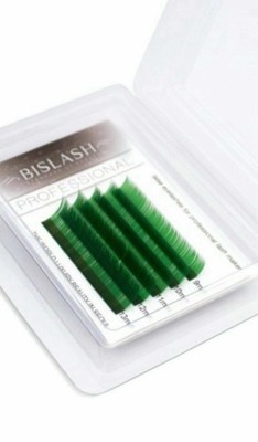 Individual Eyelash Eyelash Extension Colour Green Lash BISLASH 0.07/0.15 Mix | eBay