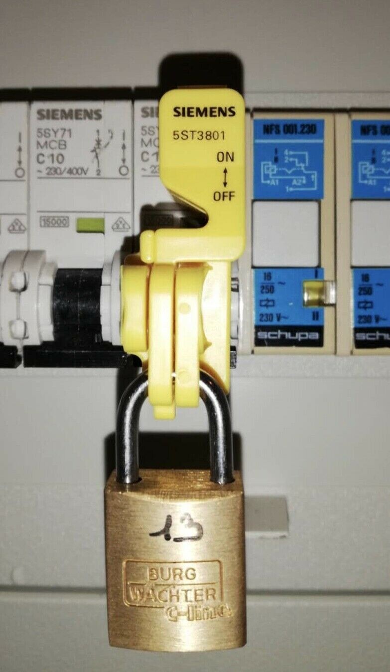 10STK SIEMENS Griffsperre 5ST3801 für Miniaturüberlastschalter 5SY,5SP ...