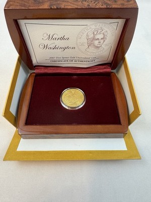 2007 Martha Washington Gold 1/2 oz US Proof coin, US Mint First Spouse ...