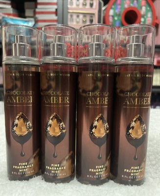 Only 1 Bath & Body Works CHOCOLATE AMBER Fine Fragrance Body Mist 8oz ...