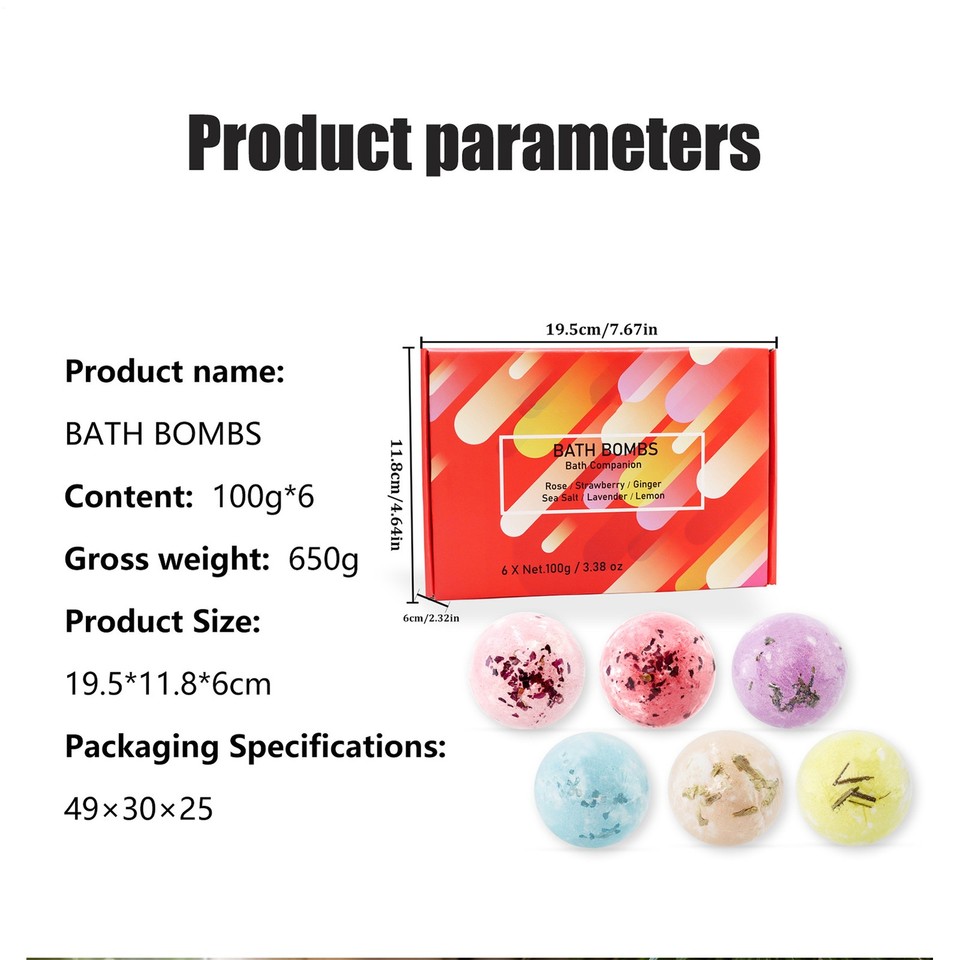 Bath Ball Set Natural Shower Balls Set of 6 Bath Balls for Women Men ...