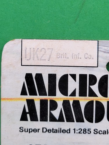 1981 Sealed GHQ MICRO ARMOUR 1:285 Scale WWII UK27 United Kingdom ...