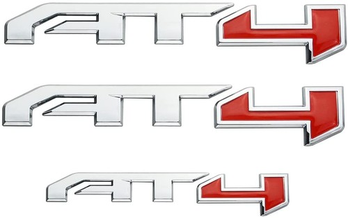 3Pack OEM AT4 Badge Emblem fits 2019-202524 Sierra 85002068 Chrome RED ...