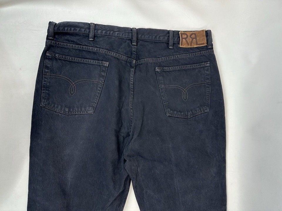 RRL RALPH LAUREN Button Fly 5-Pocket Straight Jean Size 40x32 Made in ...