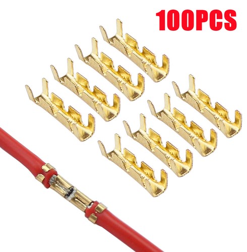100PCS 0.5-1.5mm² Car Brass Copper Crimp Terminals Electrical Wire ...