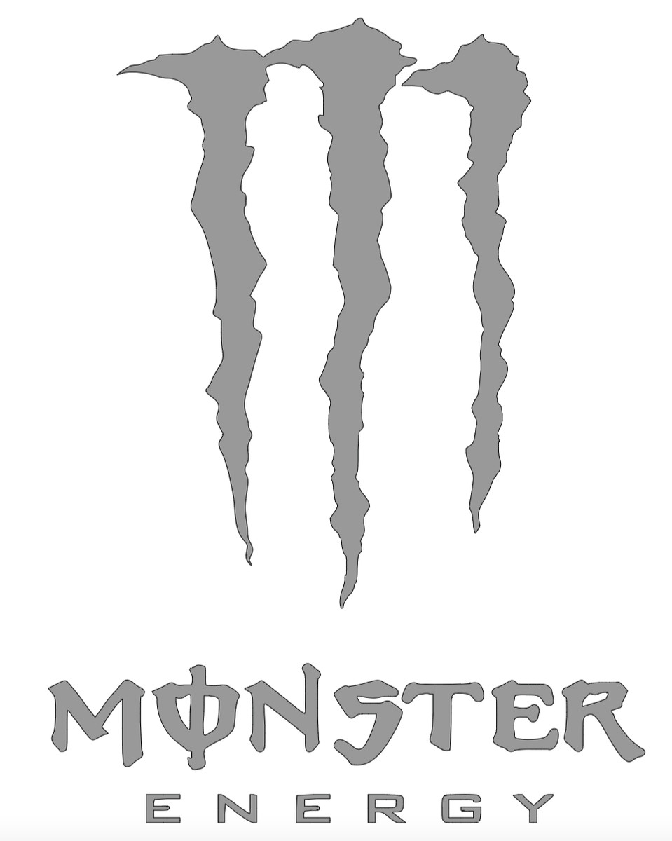 White Monster Energy Logo