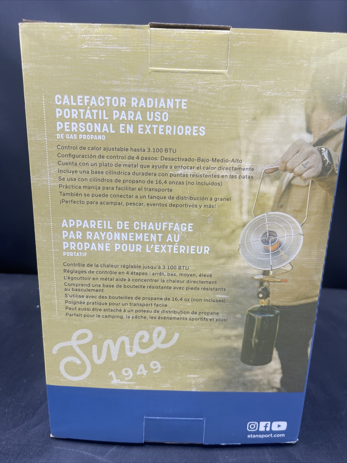 Stansport 195 Portable Outdoor Propane Radiant Heater | eBay