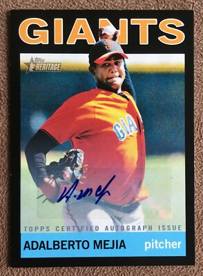 Adalberto Mejia 2013 Topps Heritage Minors Real One Autograph Black RC ...