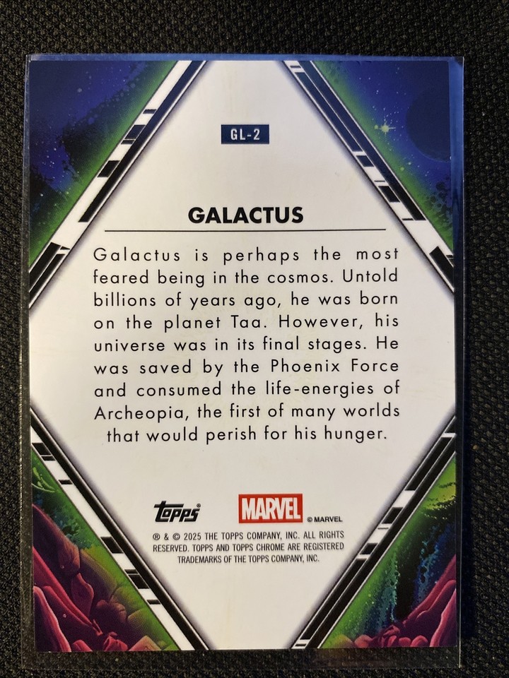 Galactus 2025 Topps Chrome Marvel Galactic Legends Orange Lava /25 CASE ...