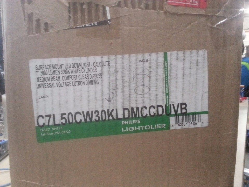 Philips Lightolier Surface mount LED downlight 7" 5000 Lumen 3000k ...