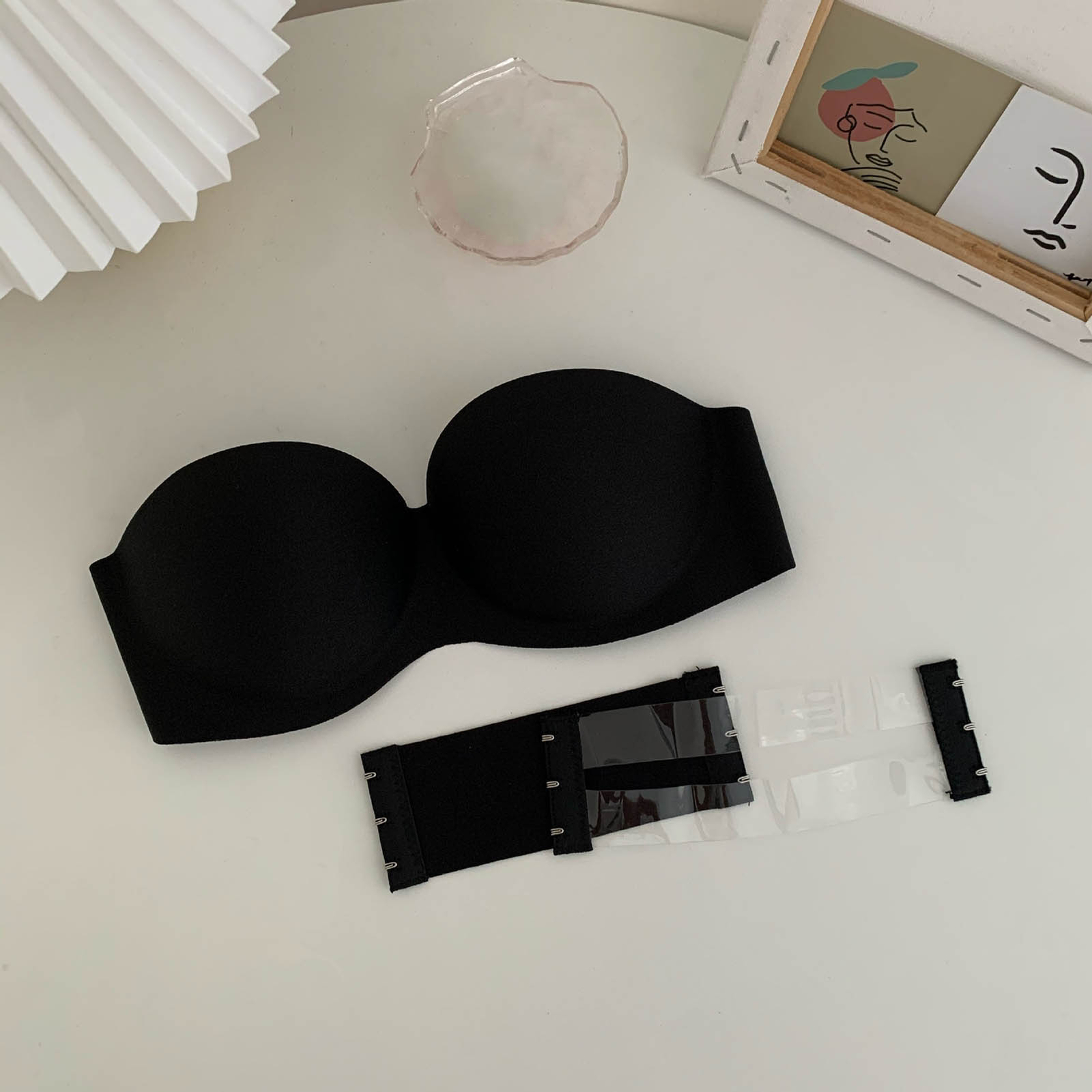 Wire-free Strapless Bra Contour Push Up Bras for Women Padded ...