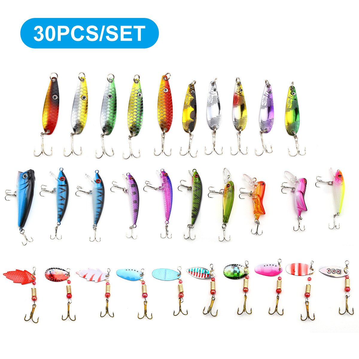 Fishing Tackle 99-Piece Fishing Lure Kit With Lip Gripper - Complete ...