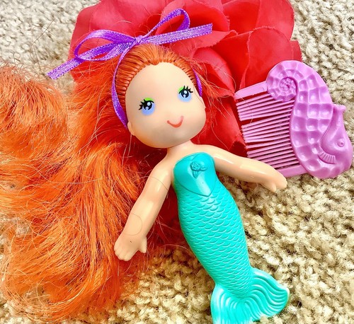 Vintage SEA WEE Doll MERMAiD Lot REDHEAD + CoMB CORAL 70s 1978 AQUA ...