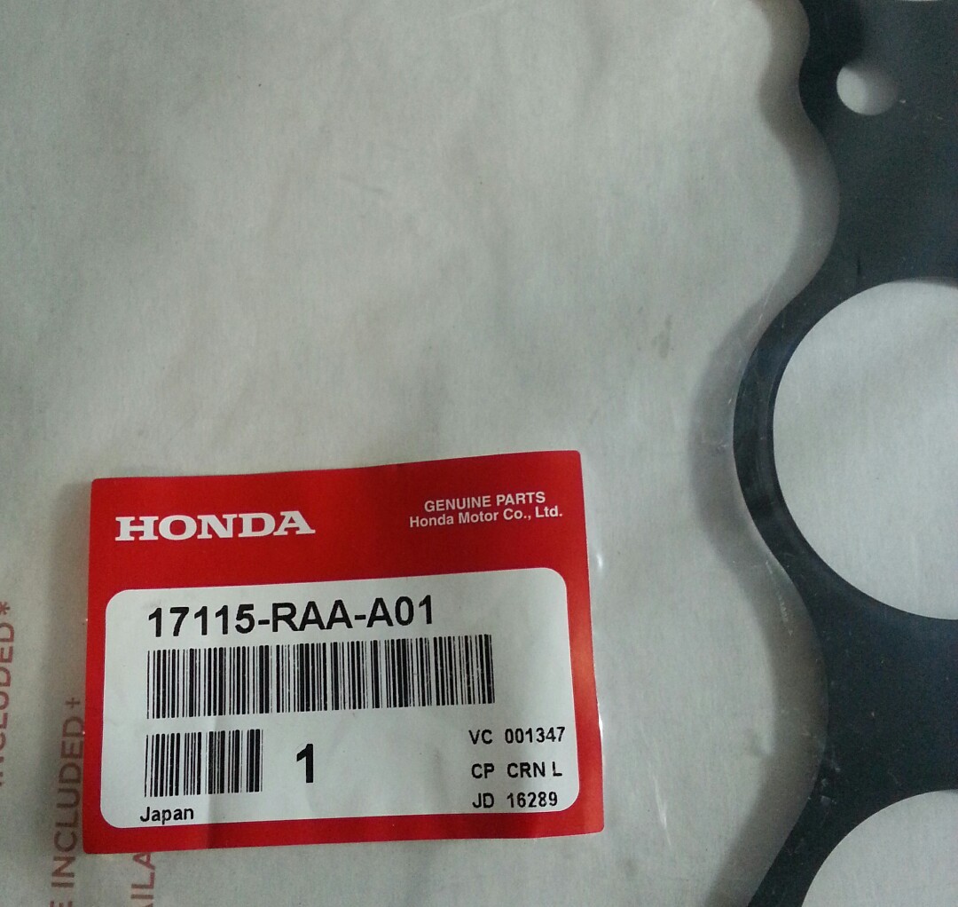 2004-2008 Acura TSX Intake Plenum Gasket CL9 K24 I-VTEC | 17115-RAA-A01 ...