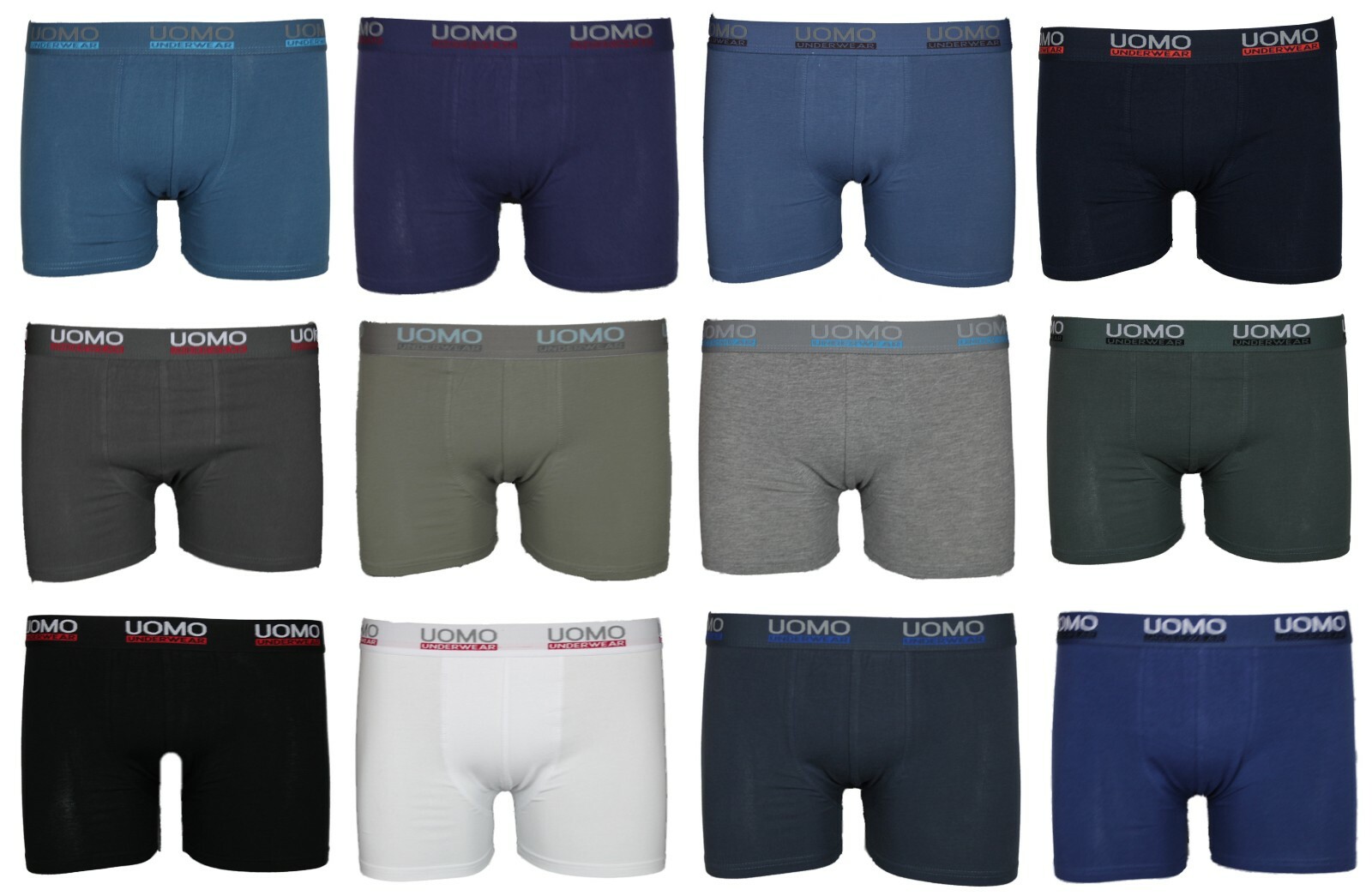 Mens 6 12 24 Pack Boxer Shorts Cotton Briefs Multipack Trunks Underwear ...