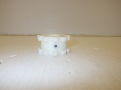 WHITE TEFLON SPROCKET GEAR 3/4" BORE 2" OD 1-1/64"W 1/4"THICK 2 ROWS-11 ...