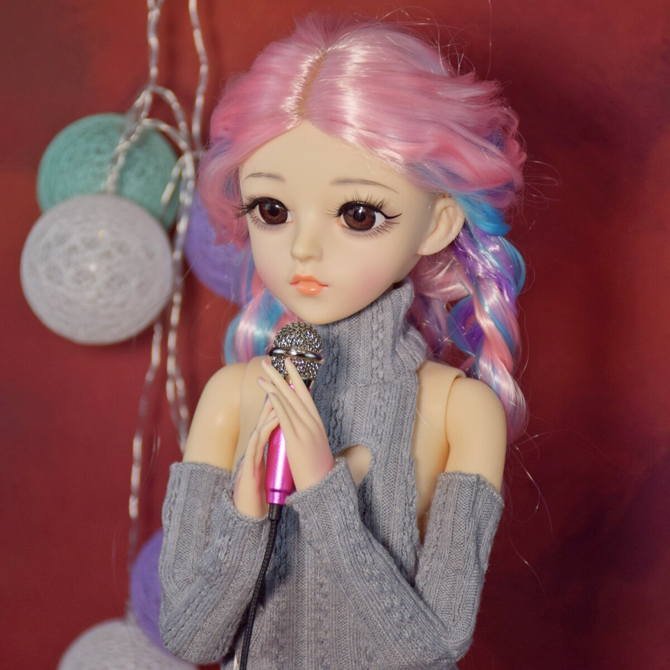 1/3 BJD 60cm Height Girl Doll Full Set Doll and Doll Outfits Makeup ...