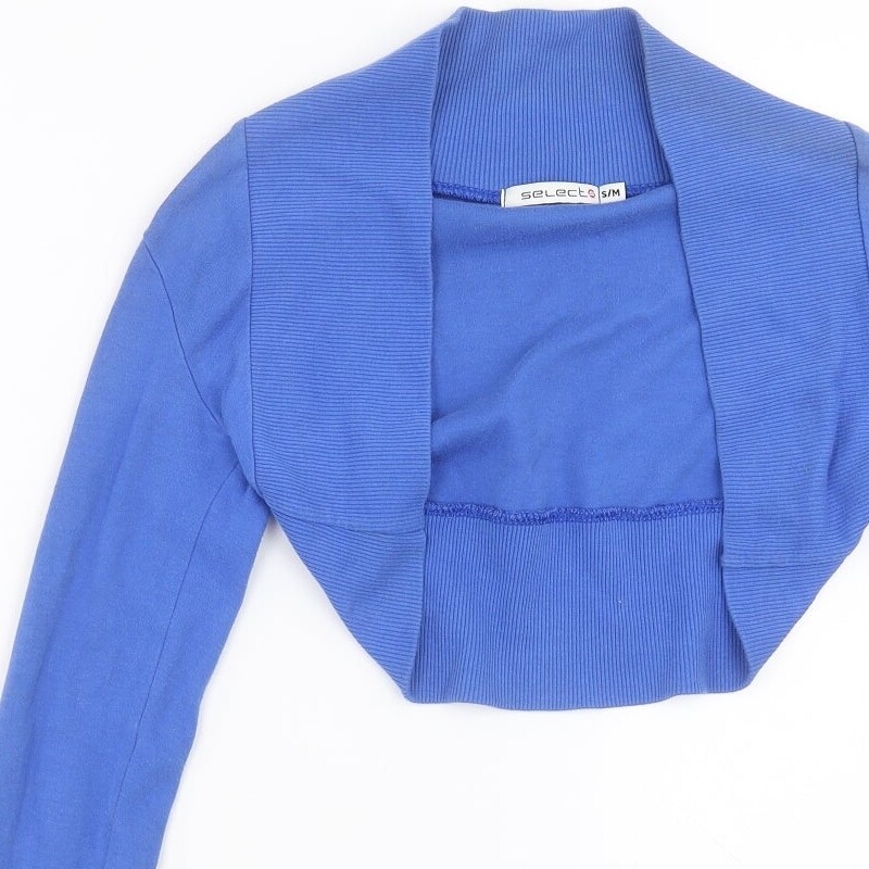 Select Womens Blue V-Neck Cotton Blend Shrug Size S | eBay UK