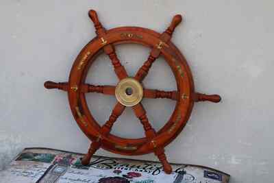 Wooden Steering Ship Wheel | Pirate Rustic Captain Ship Wheel | eBay