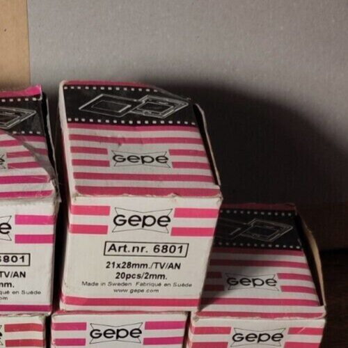 Slide mount Frame DOUBLE GLASS GEPE 6801 TV/AN 2mm 2x2" 5x5 21x28 mm ...